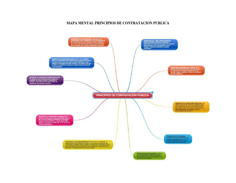 Mapa Mental Principios de Contratacion Publica | PDF