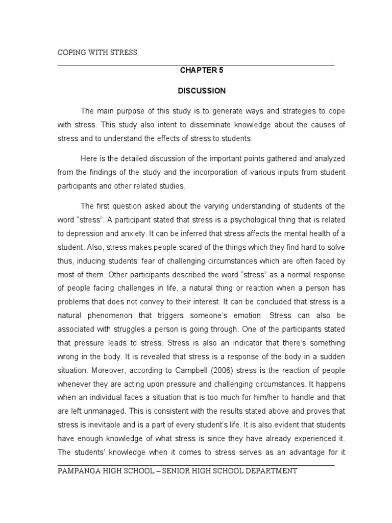 Chapter 5 Sample | Download Free PDF | Stress (Biology) | Anxiety
