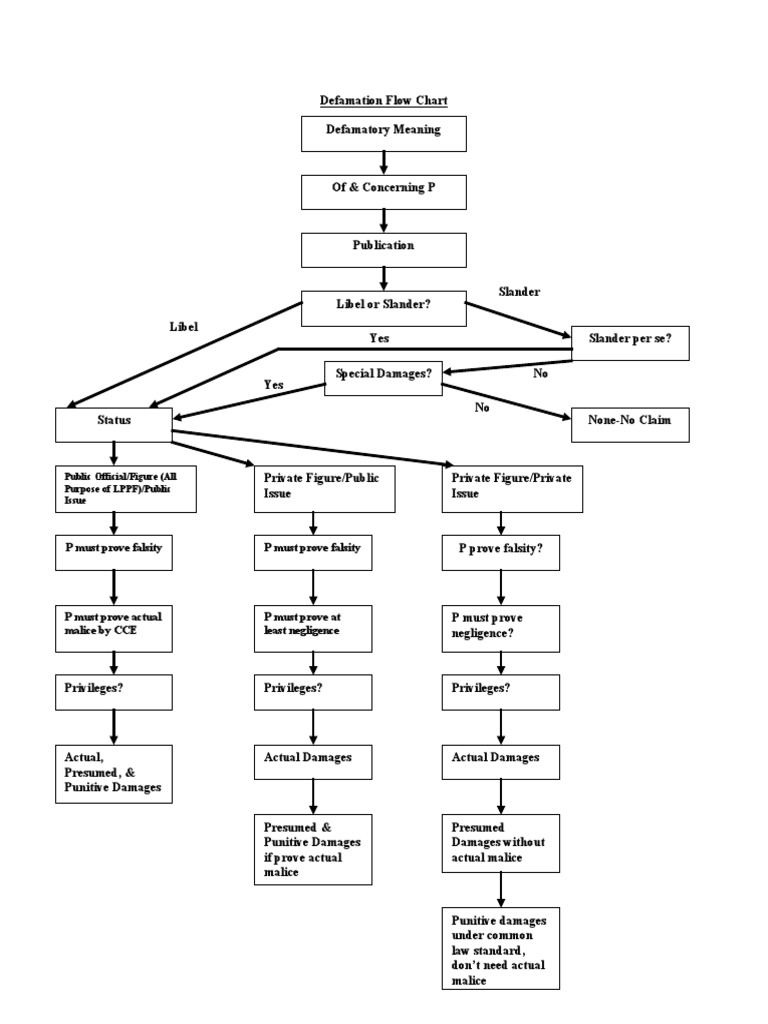 Defamation Flow Chart | PDF