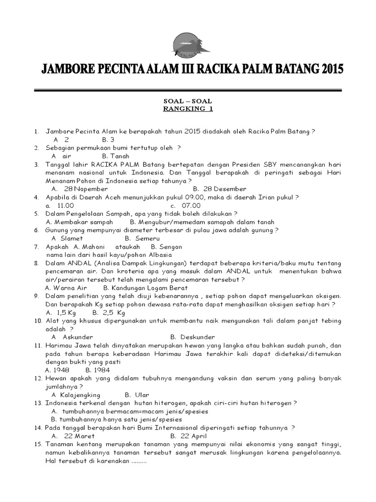 Soal Rangking 1 | PDF