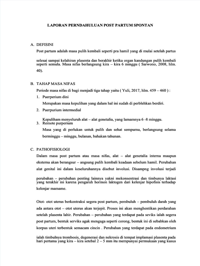 PDF LP Post Partum DL | PDF