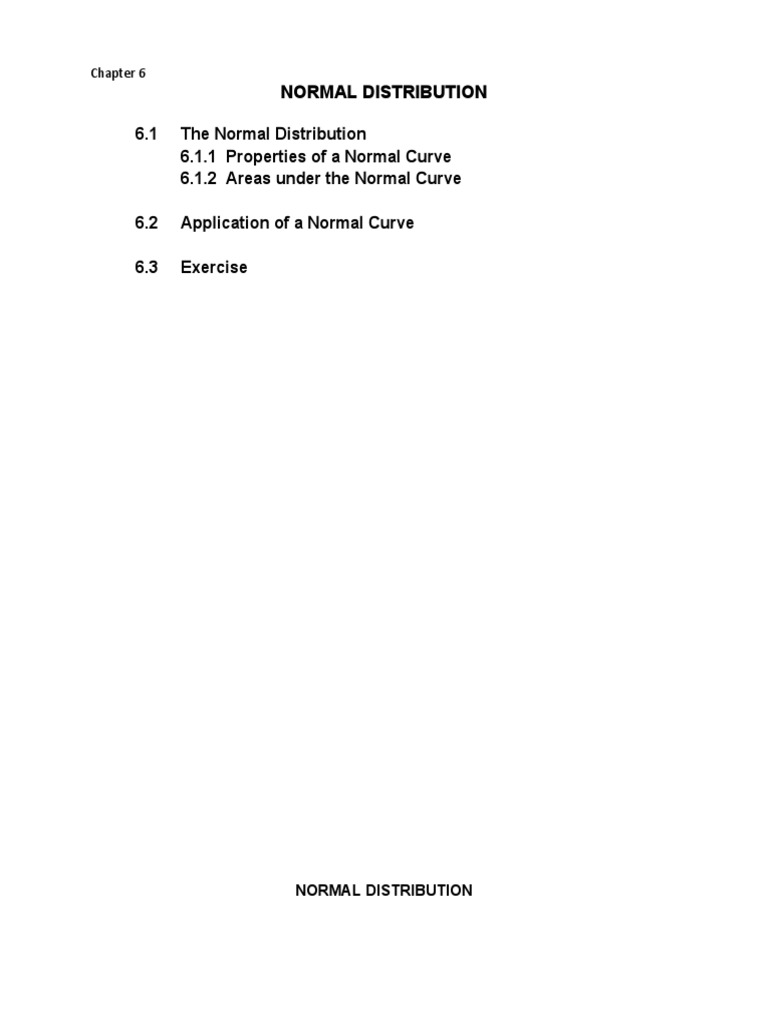 Module 6 - Normal Distribution | PDF | Normal Distribution | Mean