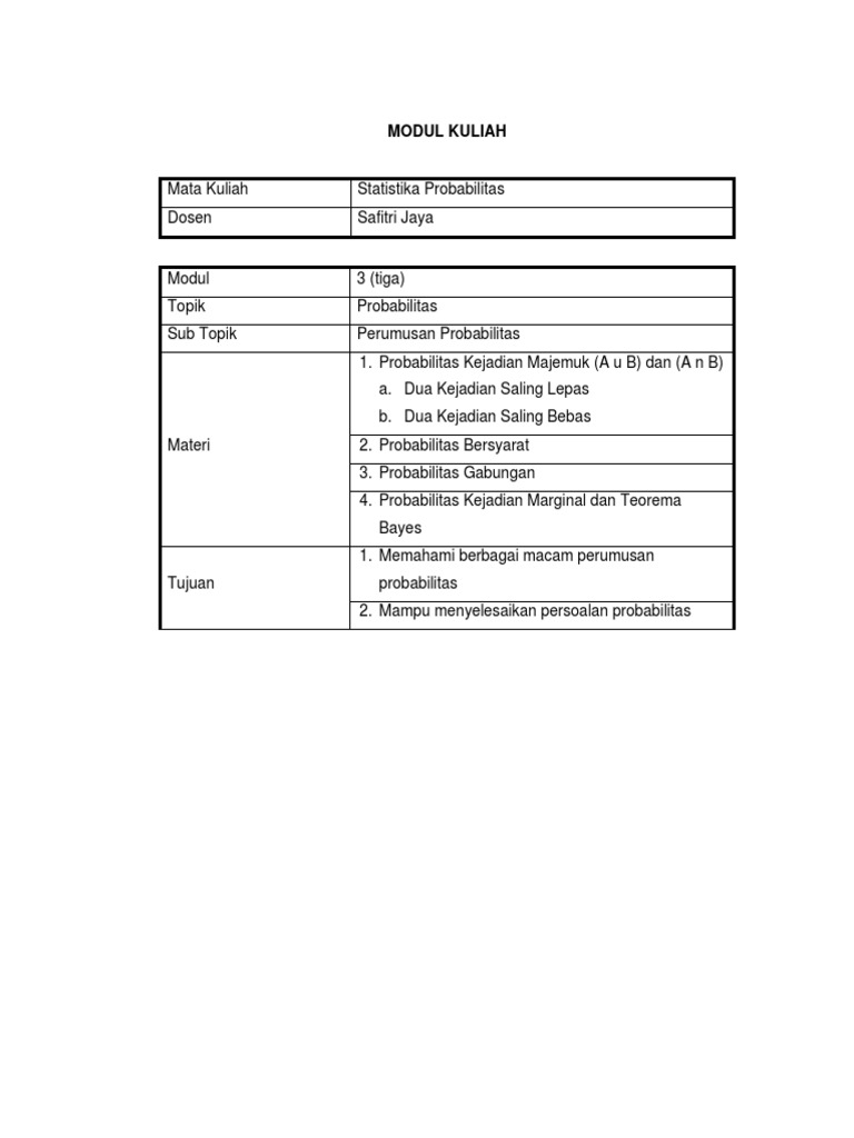 Handout INF107 PS Pertemuan 3 | PDF