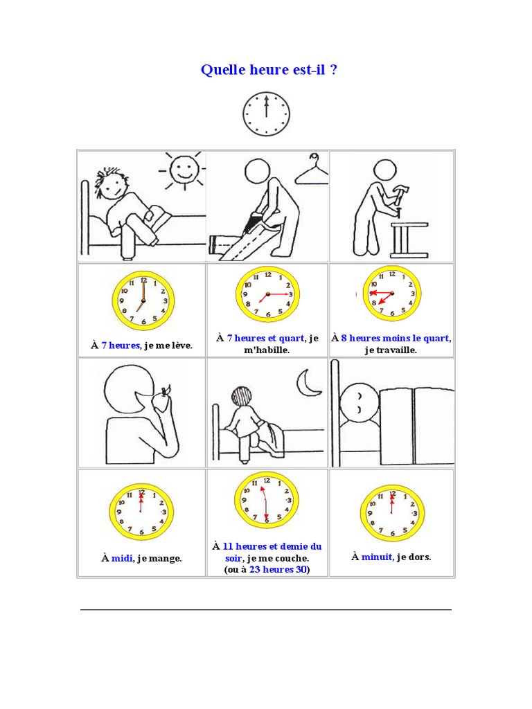 Une Journée Typique en Heures | PDF