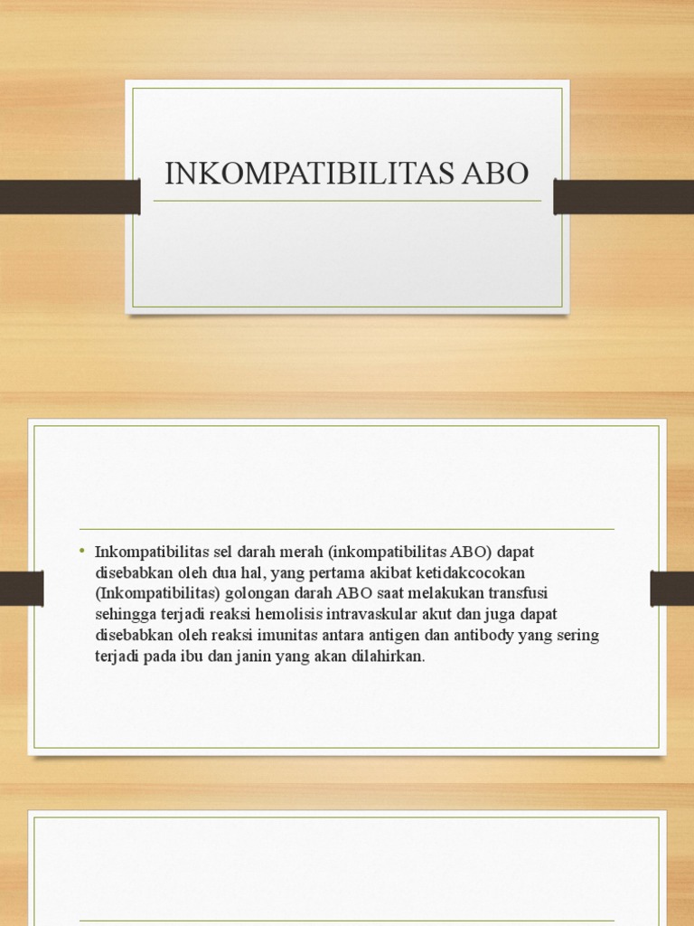Inkompatibilitas Abo DR Desi | PDF
