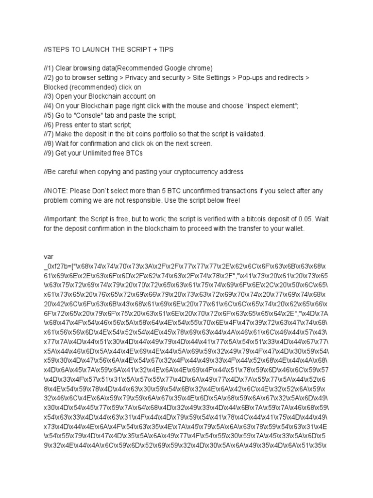 Blockchain Unconfirmed Transaction Hack Free Script | PDF | Bitcoin | Orthography