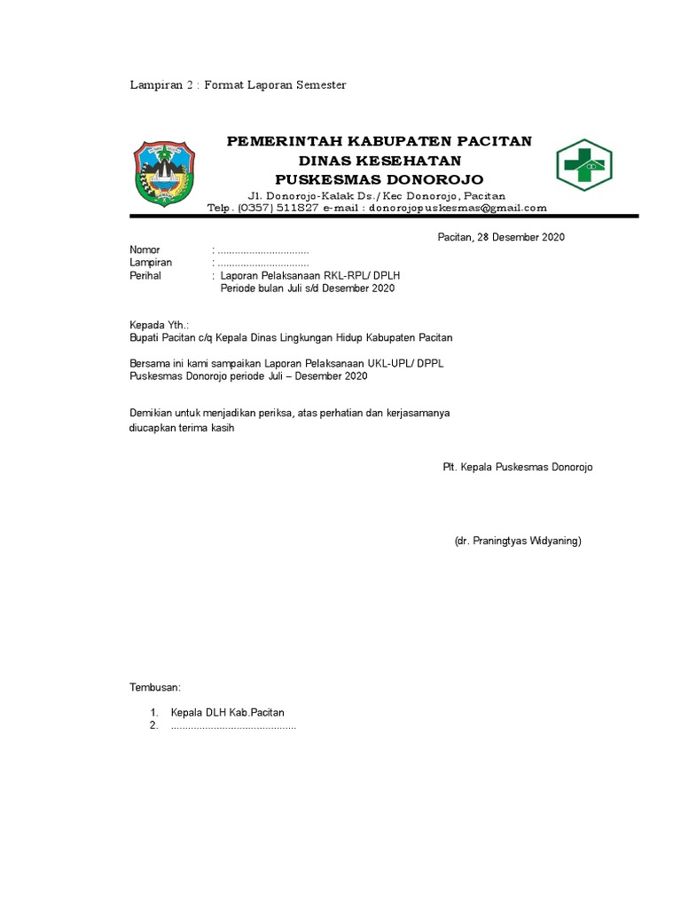 Form Laporan Pelaksanaan Izin Lingkungan | PDF