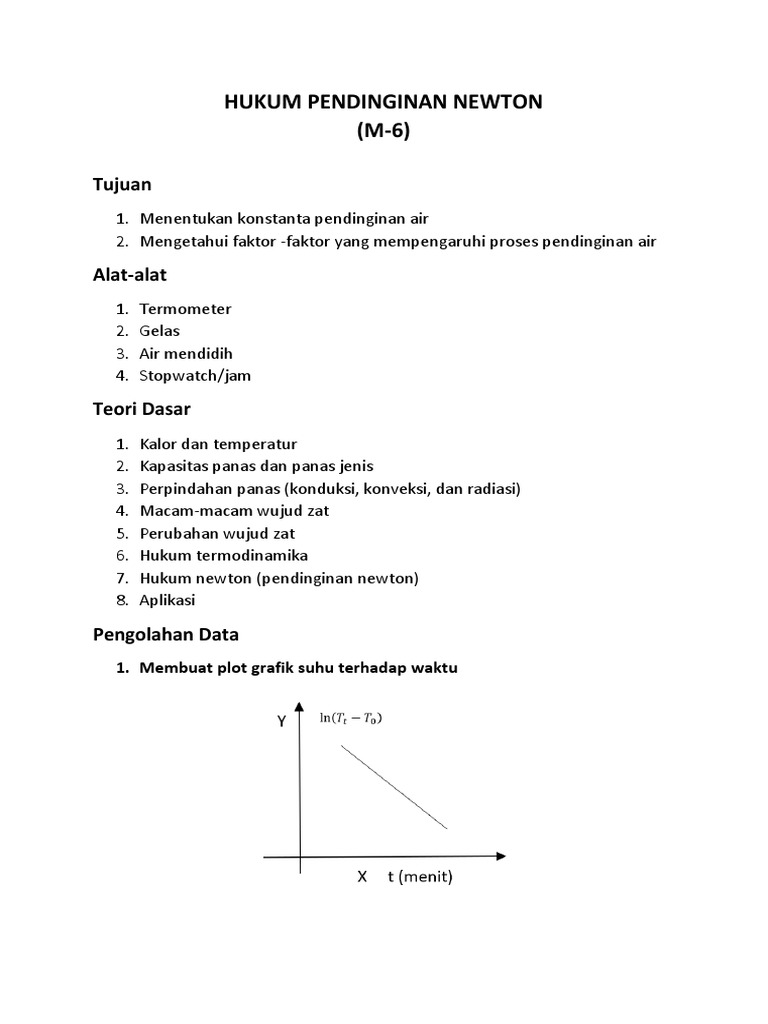 (M-6) Hukum Pendinginan Newton | PDF | Metode & Bahan Ajar