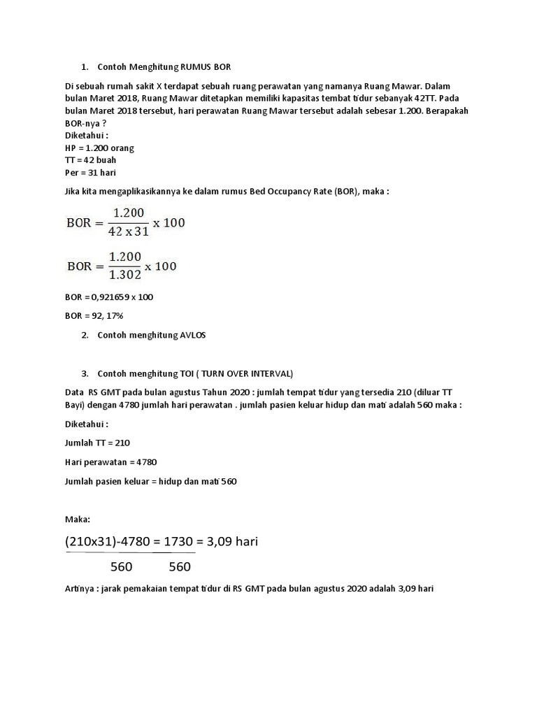 Contoh Menghitung RUMUS BOR | PDF