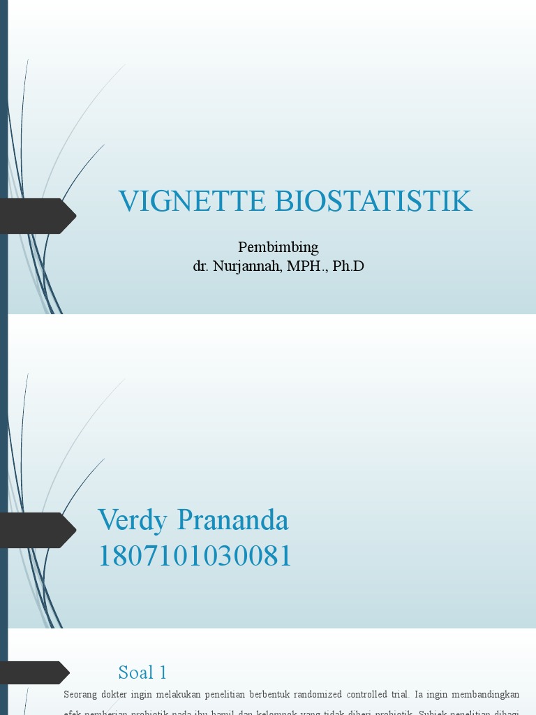 Contoh Soal Biostatistik | PDF