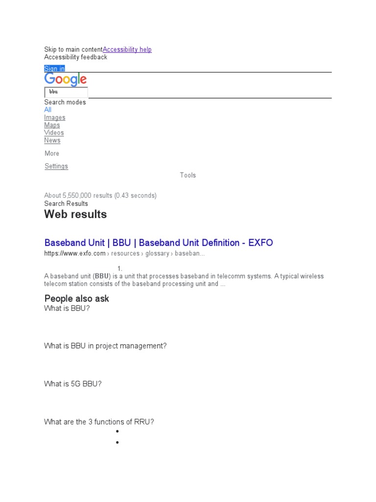 Web Results: Baseband Unit - BBU - Baseband Unit Definition - EXFO ...