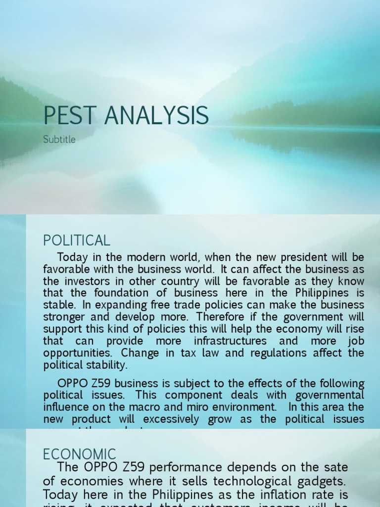 Pest Analysis | PDF | Inflation | Sociocultural Evolution