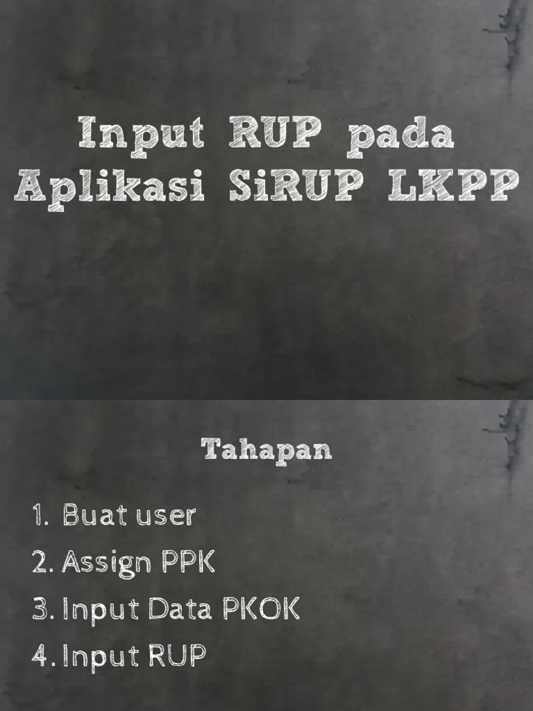 Input RUP Pada Aplikasi SiRUP LKPP | PDF | Bisnis | Teknologi & Rekayasa