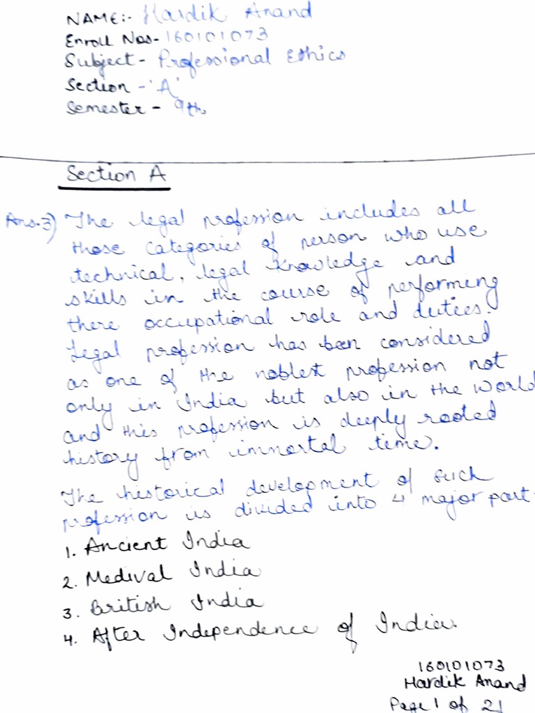 Professional Ethics Notes | PDF