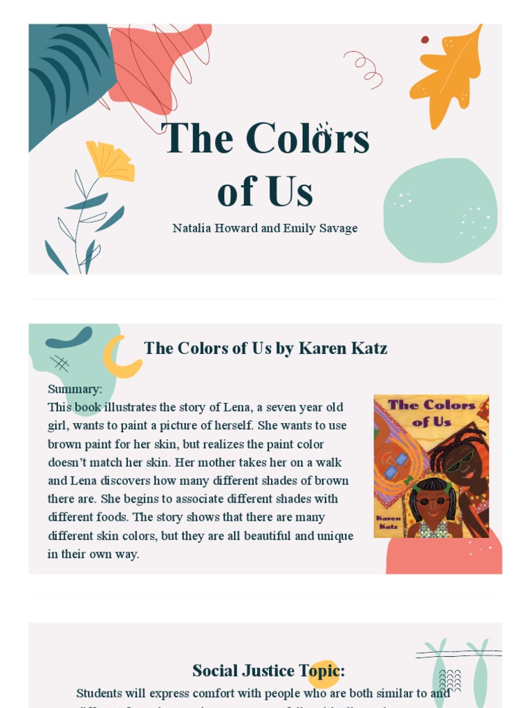 Colors of Us: A Lesson Plan Guide | PDF | Teaching | Learning