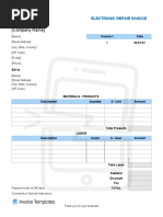 Computer Parts Invoice Template | PDF