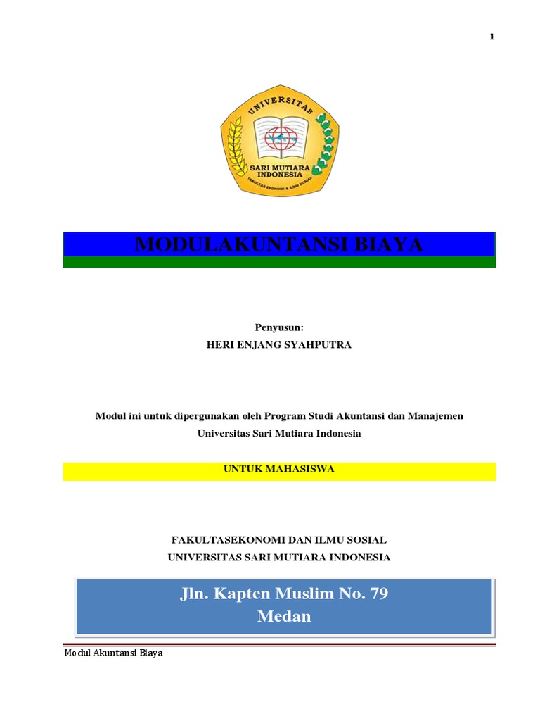 Modul Akuntansi Biaya USM | PDF