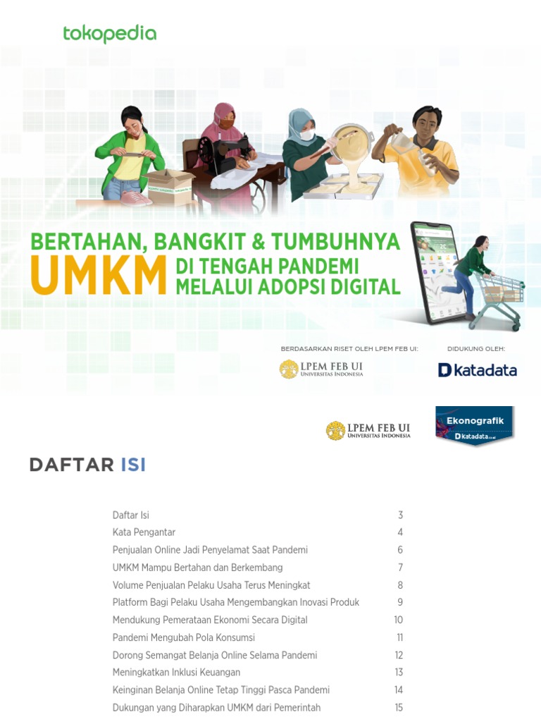 Bertahan, Bangkit & Tumbuhnya UMKM Di Tengah Pandemi Melalui Adopsi Digital | PDF