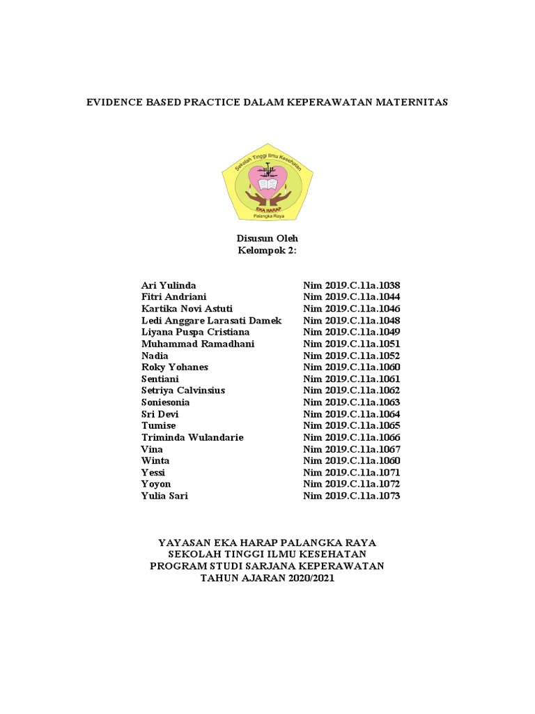 Makalah Kelompok 2 Evidence Based Practice Dalam Keperawatan Maternitas | PDF | Pengembangan Diri