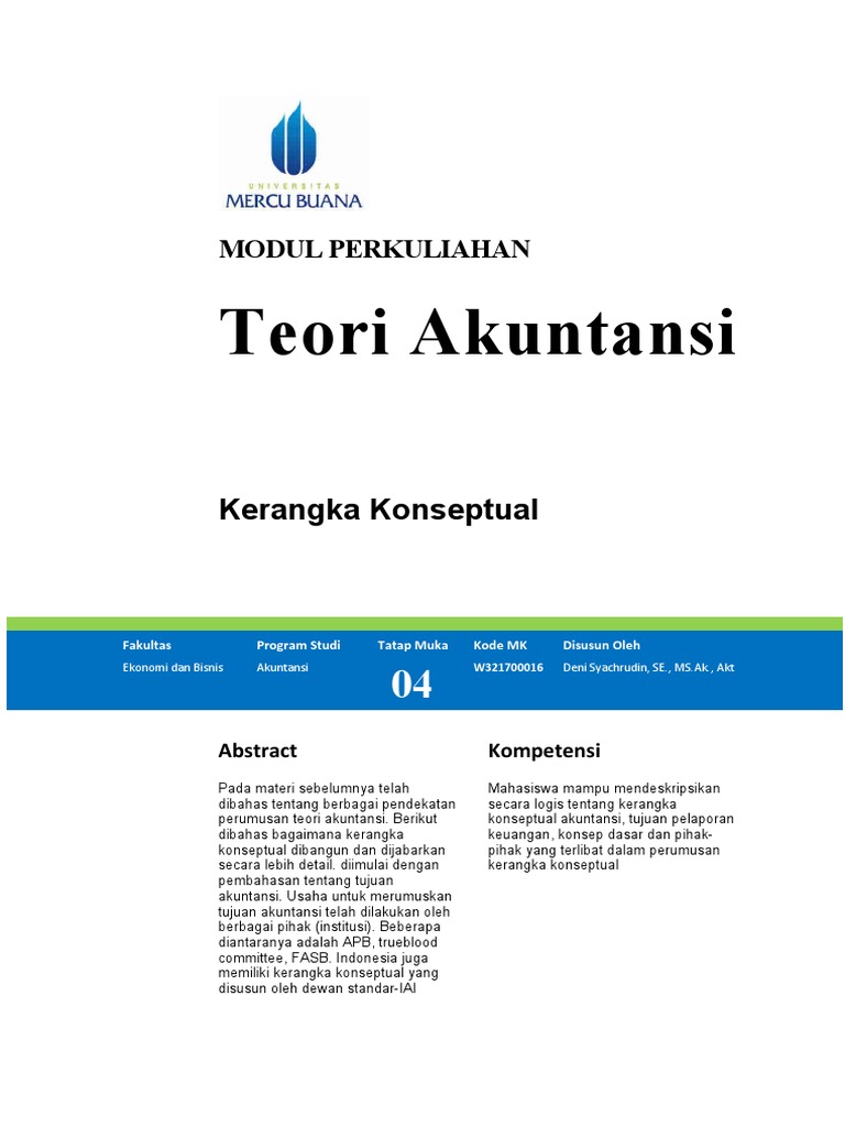 Modul Teori Akuntansi (TM4) | PDF