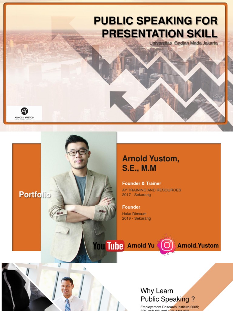 Public Speaking Presentation Skill Ugm 22 & 28 | PDF | Public Speaking | Human Communication
