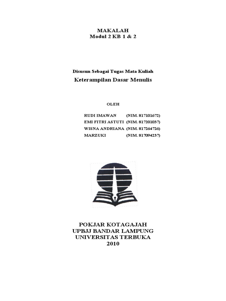 Keterampilan Dasar Menulis Modul 2 Pdf