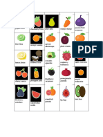 Memorama de Frutas Y Verduras | PDF
