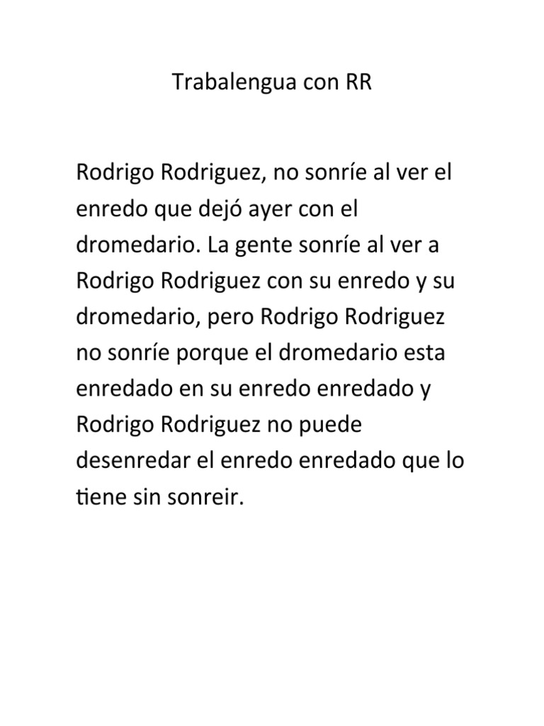 Trabalengua Con RR Ana Luisa | PDF