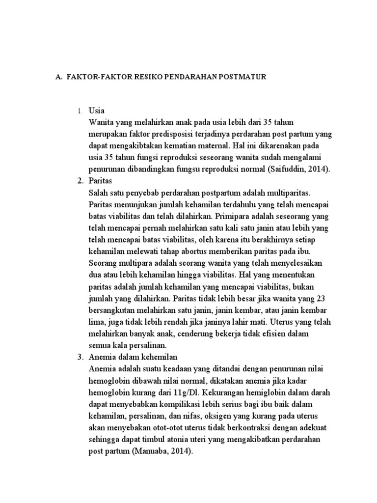 Faktor Resiko Perdarahan | PDF