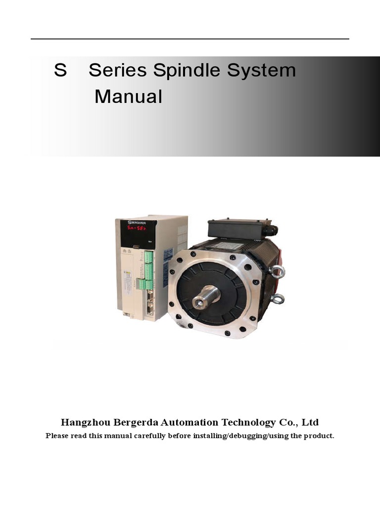 Spindle Manual | PDF | Electric Motor | Power Supply