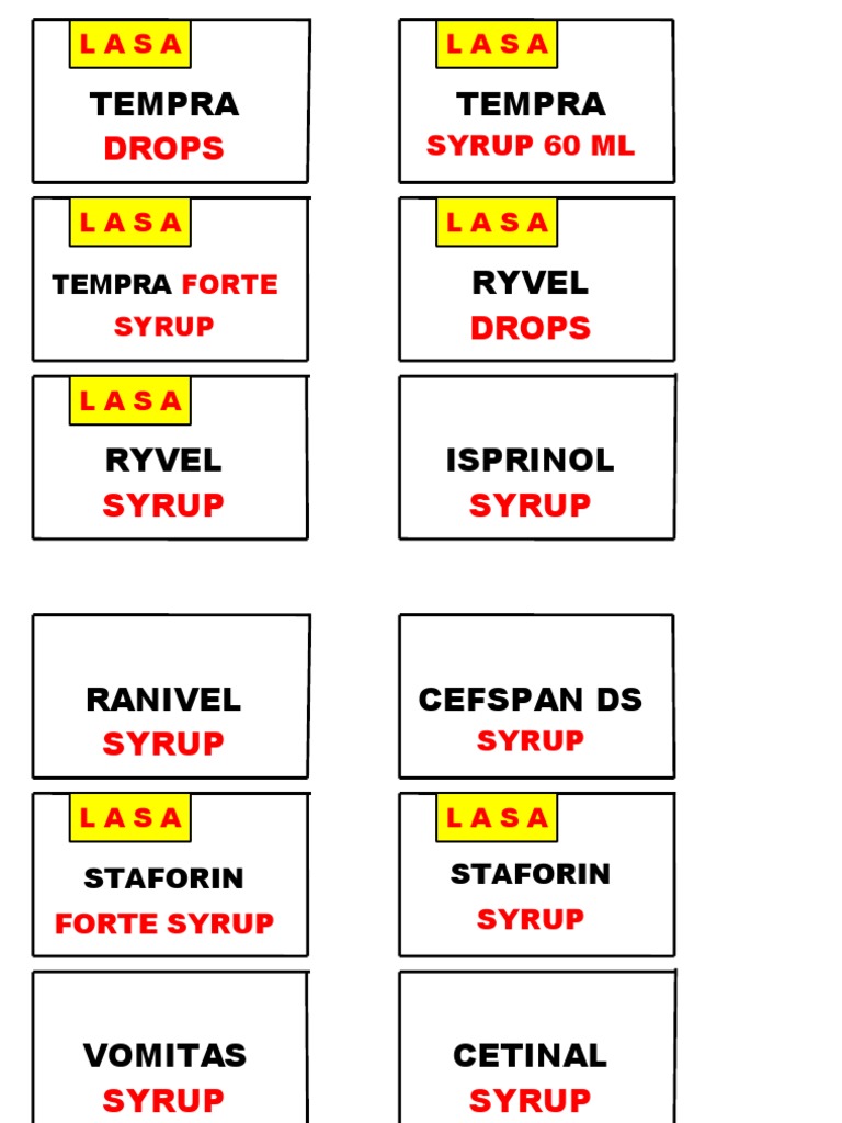 Label Sirup | PDF | Drugs