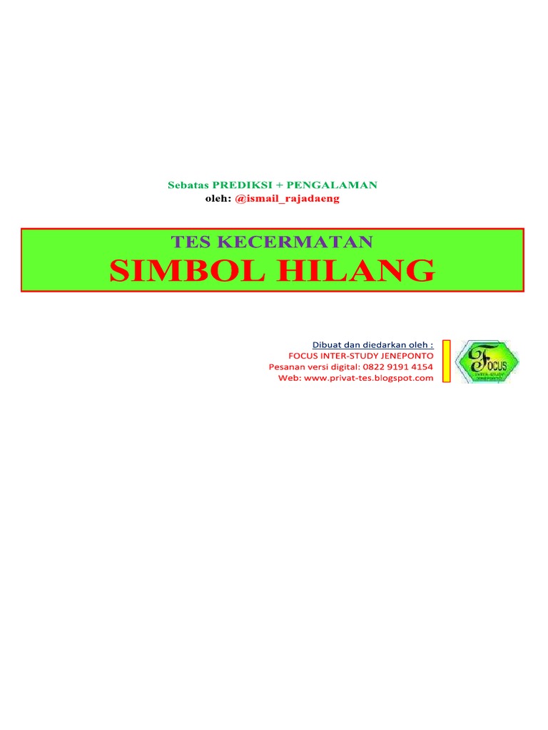 Kecermatan - Simbol Hilang | PDF