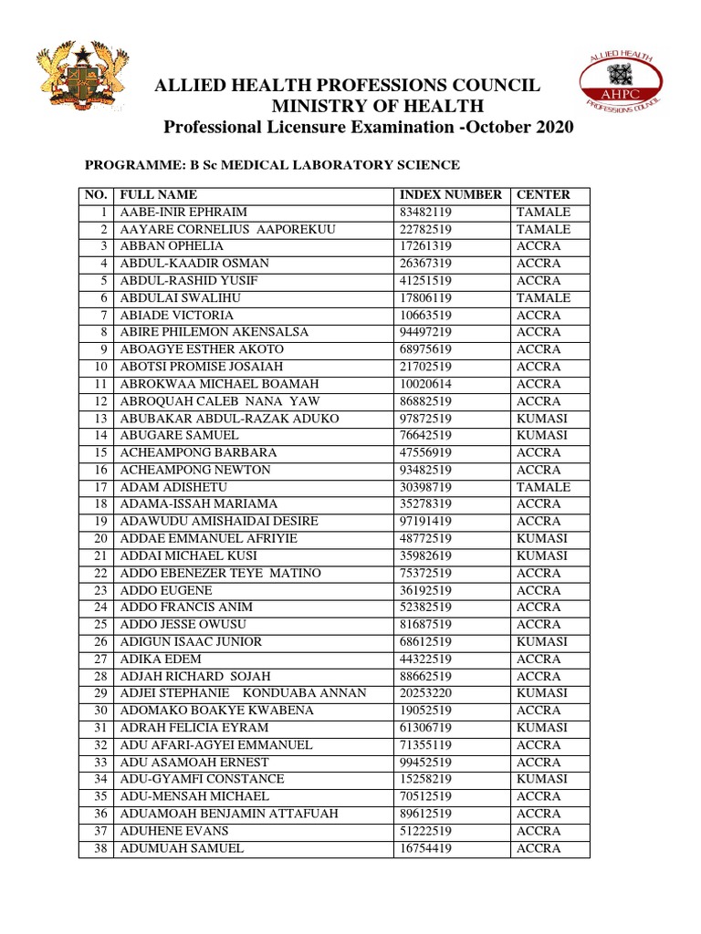 BSC Medical Laboratory Science | PDF