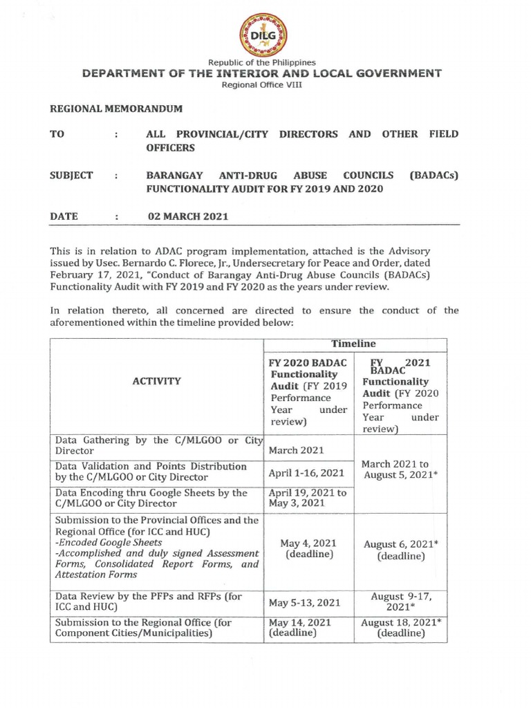 BADAC Functionality Audit | PDF