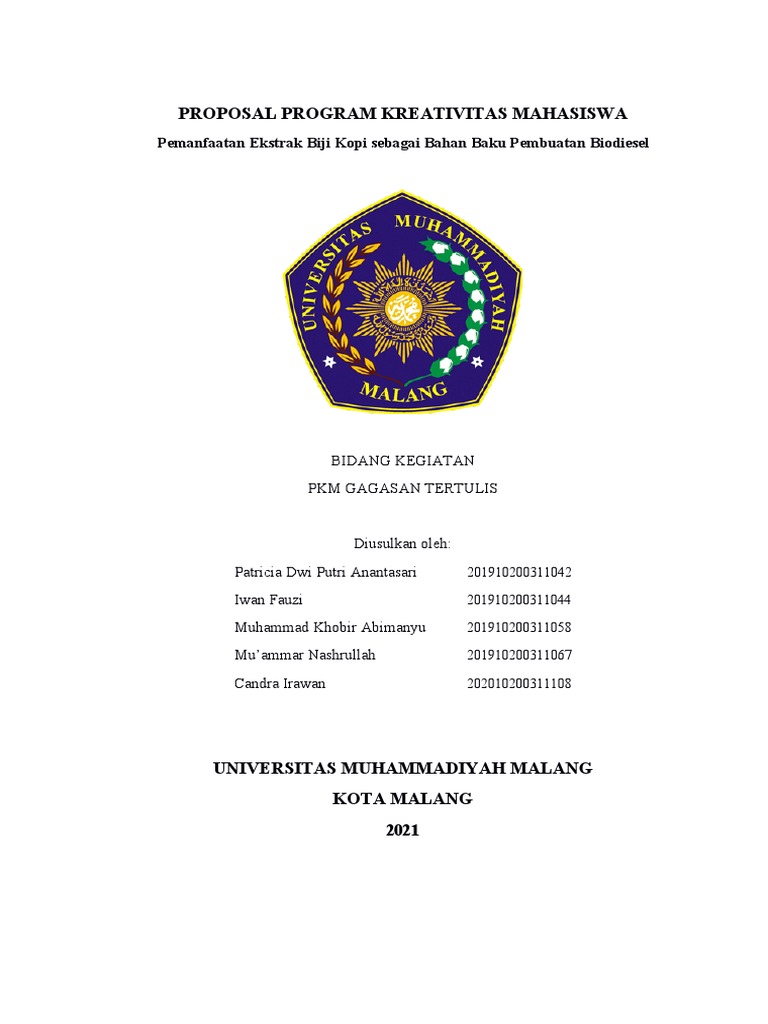 Proposal PKM 2021 | PDF