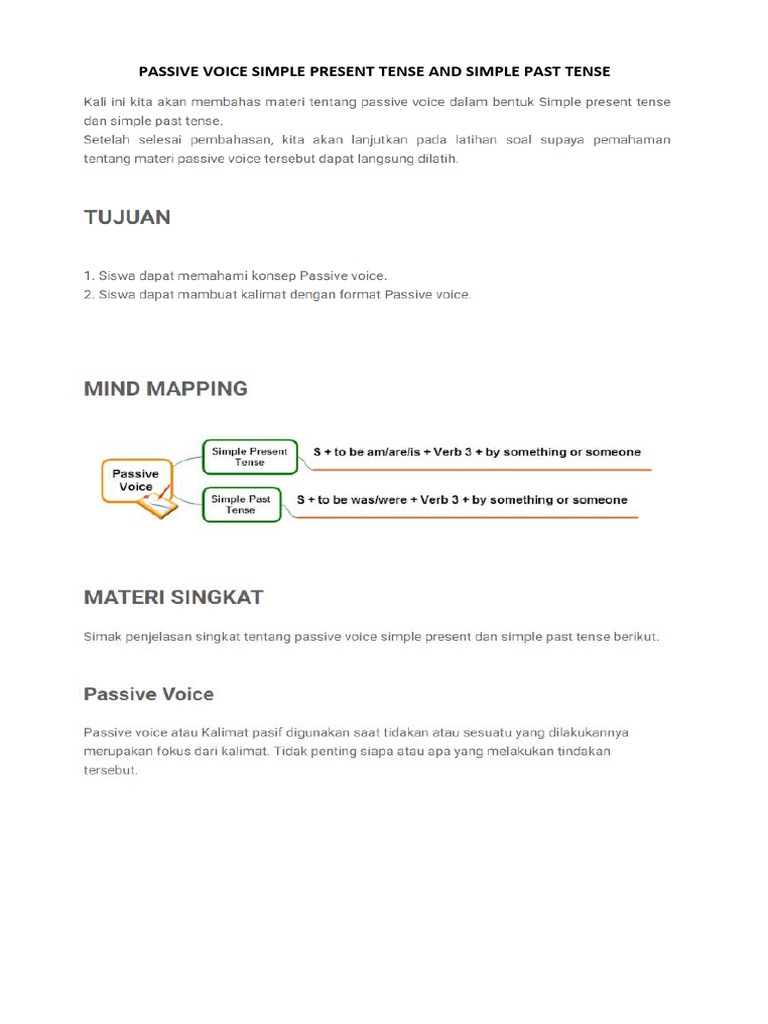 Passive Voice: Simple Present & Past Tense | PDF