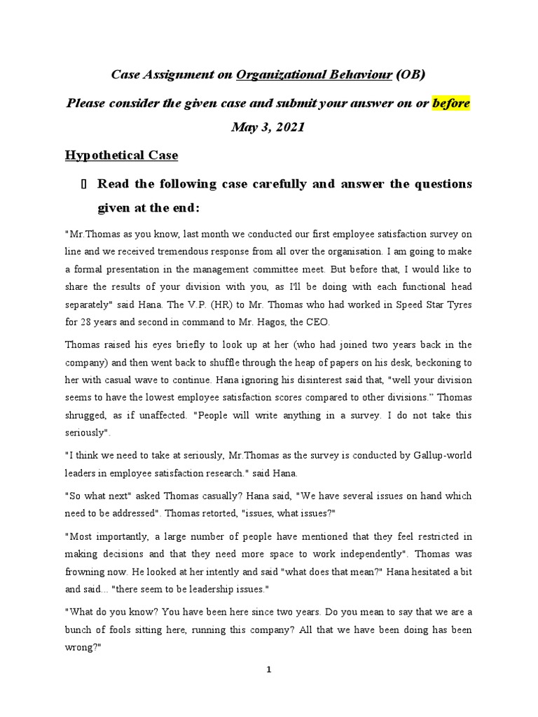 OB Case Group Assignment | PDF