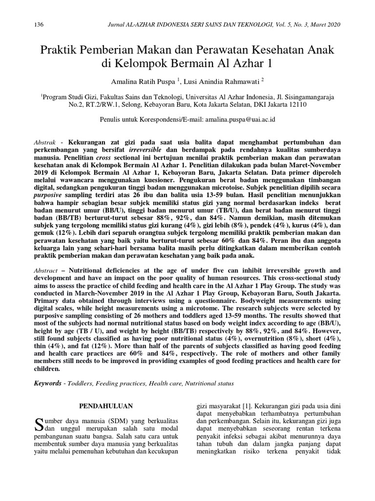 Jurnal UAI Seri Saintek An. Amalina Ratih Puspa | PDF | Kesehatan Holistik