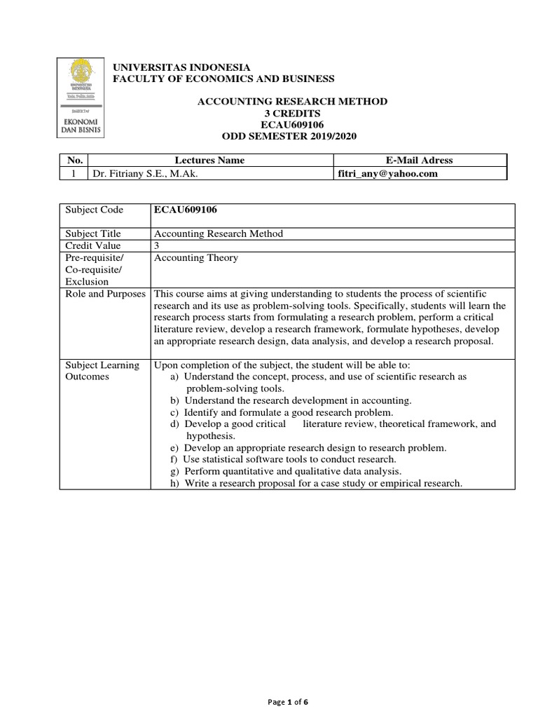 Accounting Research Method 2 | PDF | Qualitative Research ...