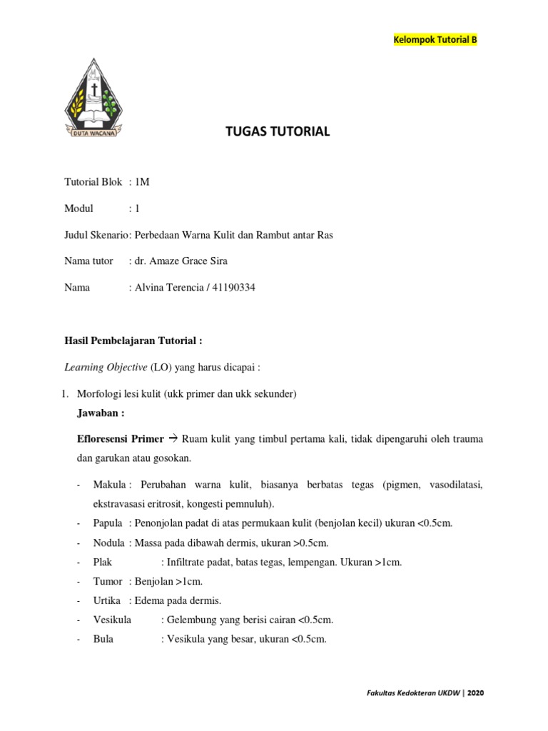 Tugas LO Tutorial Modul 1 | PDF | Sains & Matematika
