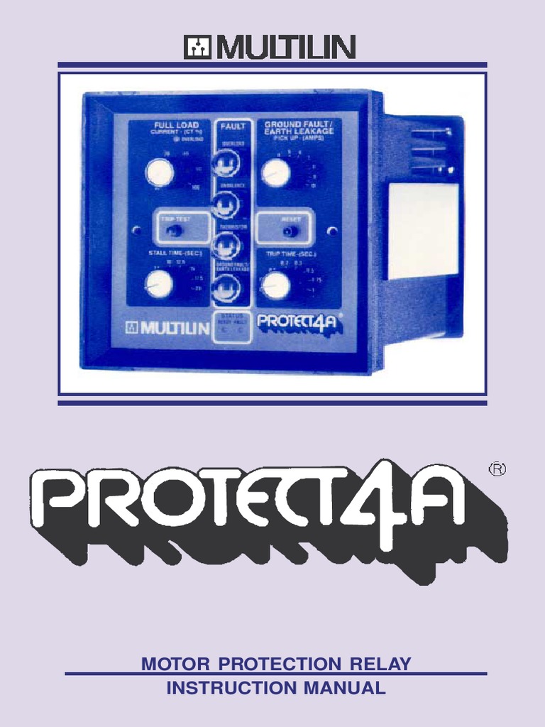 Motor Protection Relay Instruction Manual | PDF | Relay | Electric Motor