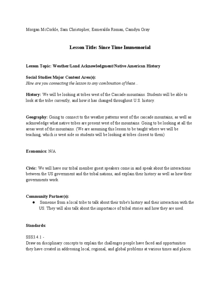 Lesson Plan 2 | Download Free PDF | Indigenous Peoples Of The Americas ...
