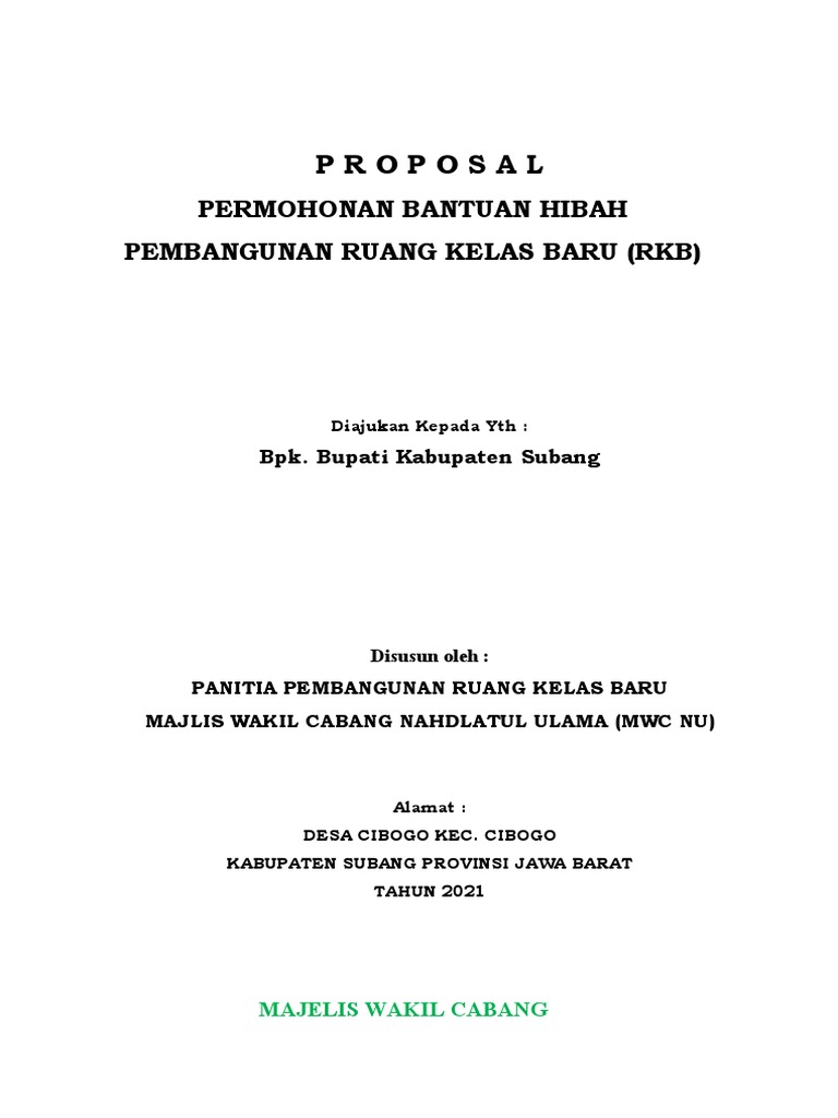 Proposan MWC NU Ke Bupati | PDF
