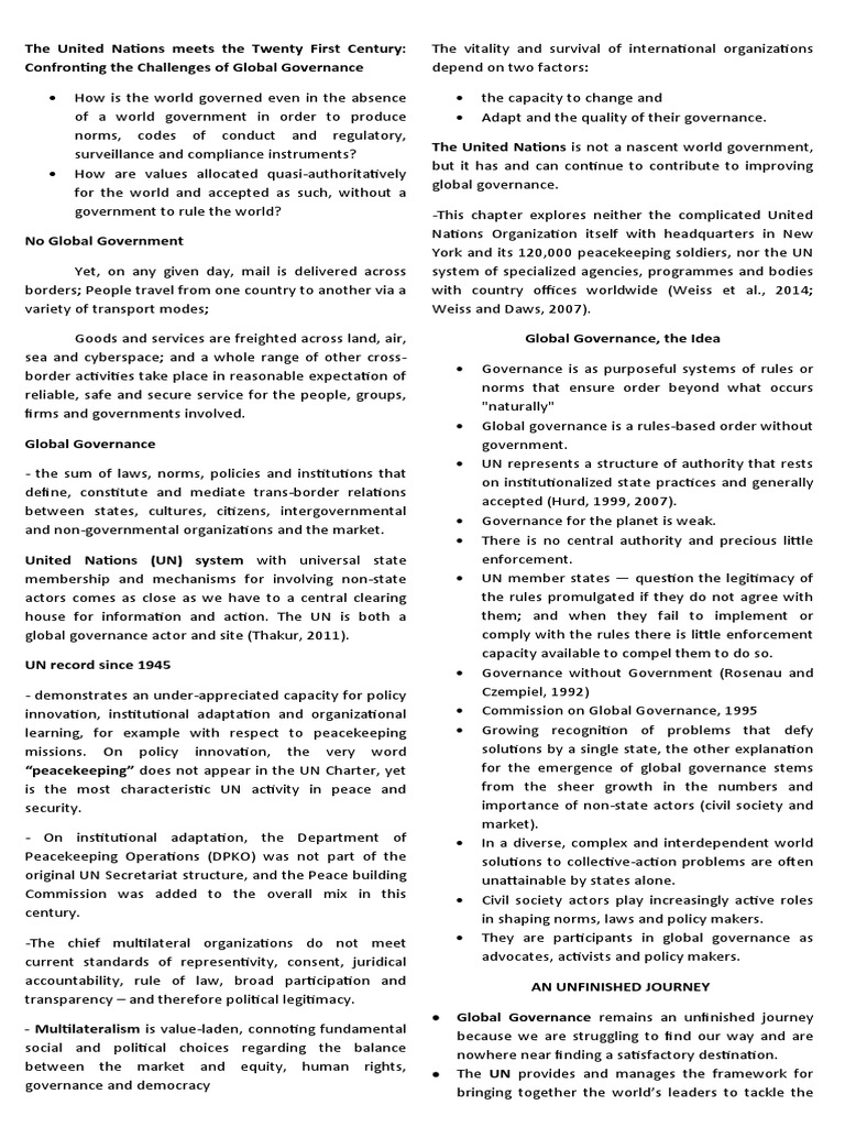 Chapter 5 | PDF | Global Governance | Governance