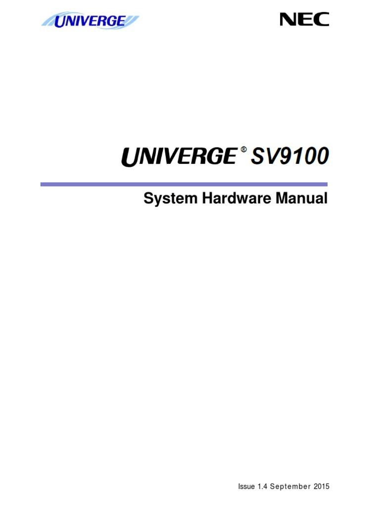SV9100 Hardware Manual v1.4 en | PDF | Electrical Connector | Bluetooth