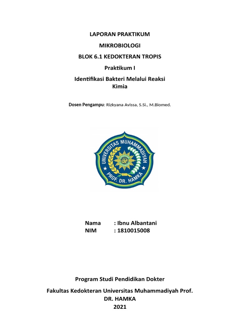 LAPORAN PRAKTIKUM Mikrobiologi I | PDF | Kesehatan Holistik | Sains ...