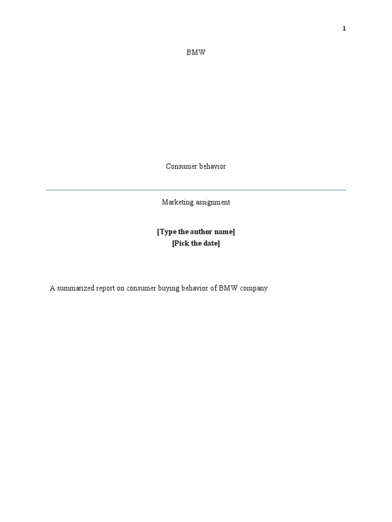 BMW Case | PDF | Consumer Behaviour | Bmw