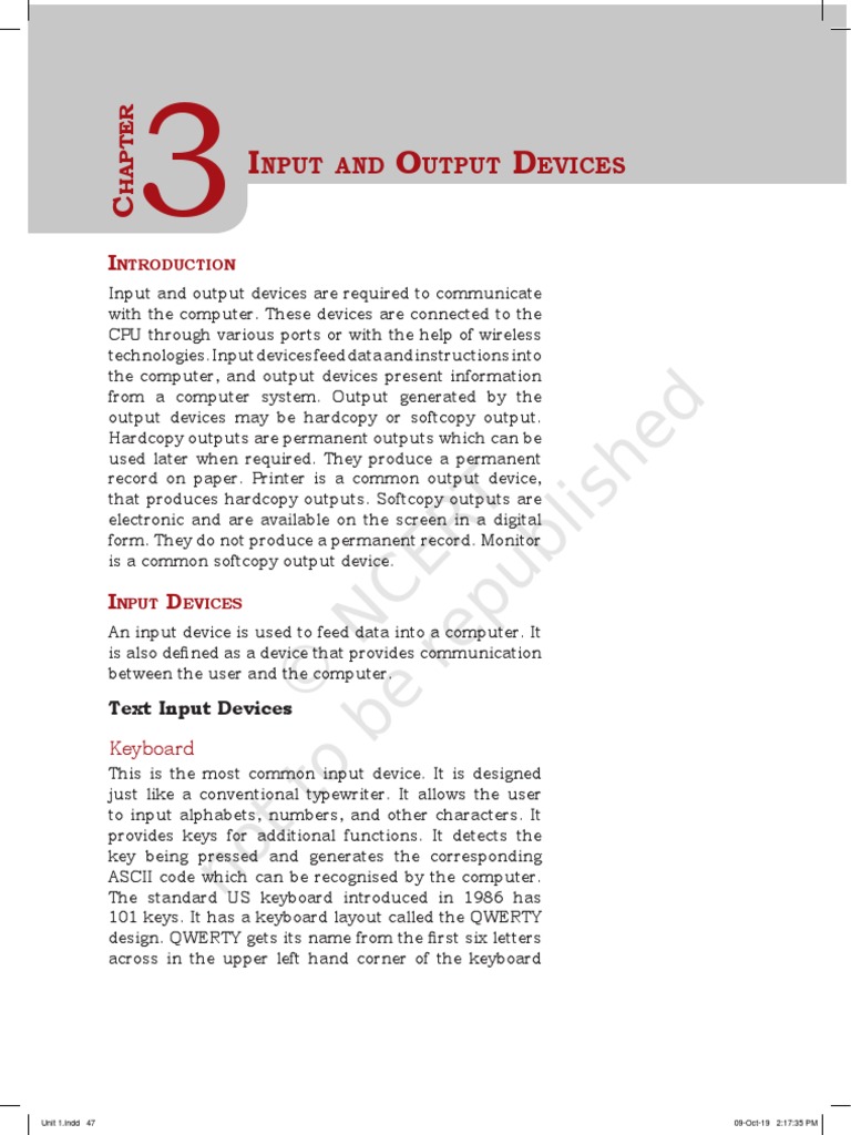 Input and Output Devices Explained | PDF | Printer (Computing) | Computer Monitor