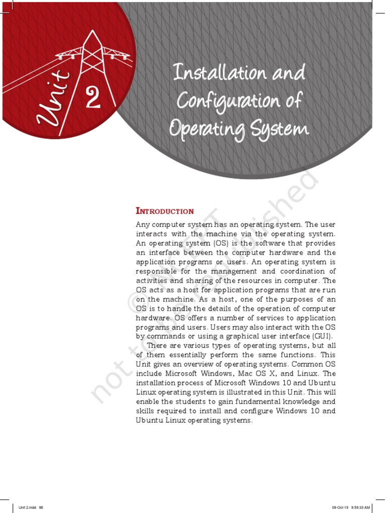 Unit Unit: Installation and Configuration of Operating System | PDF ...