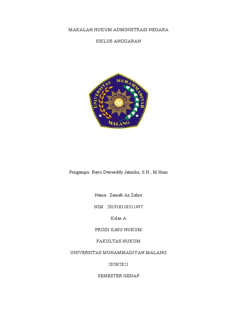 Siklus Anggaran | PDF